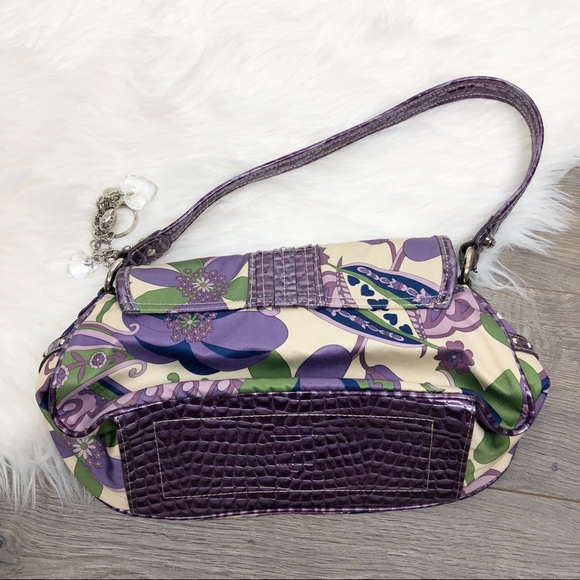 Kathy Van Zeeland | Bags | Kathy Van Zeeland Purple Floral Handbag ...